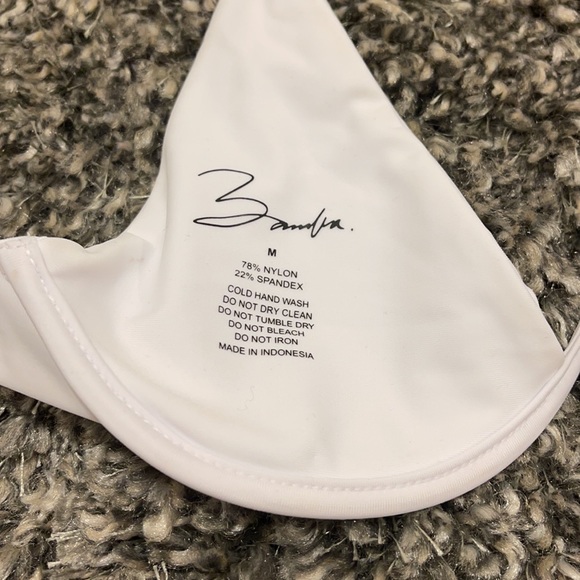 bamba | Swim | Bamba Swim White Vino V Cut Bikini Top M | Poshmark